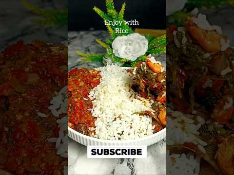 Easy African Spinach Sauce Recipe with Shrimps and Fish #cooking #food #recipe #rice