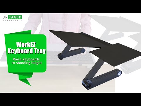 Introducing WorkEZ Keyboard Tray ergonomic adjustable height angle negative tilt standing computer k
