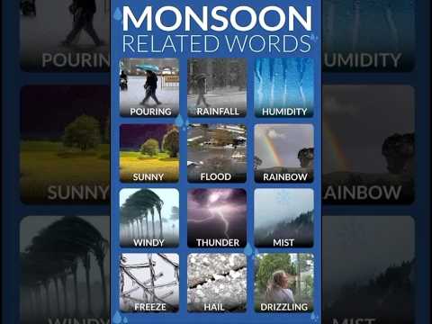 Monsoon related words #english #vocabularywords #learnenglish #englishspeaking #englishlearning