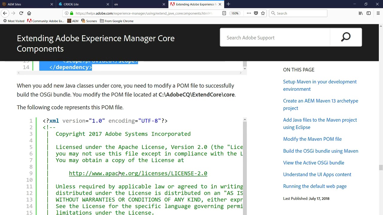 How to extend the Java class for a Core Component