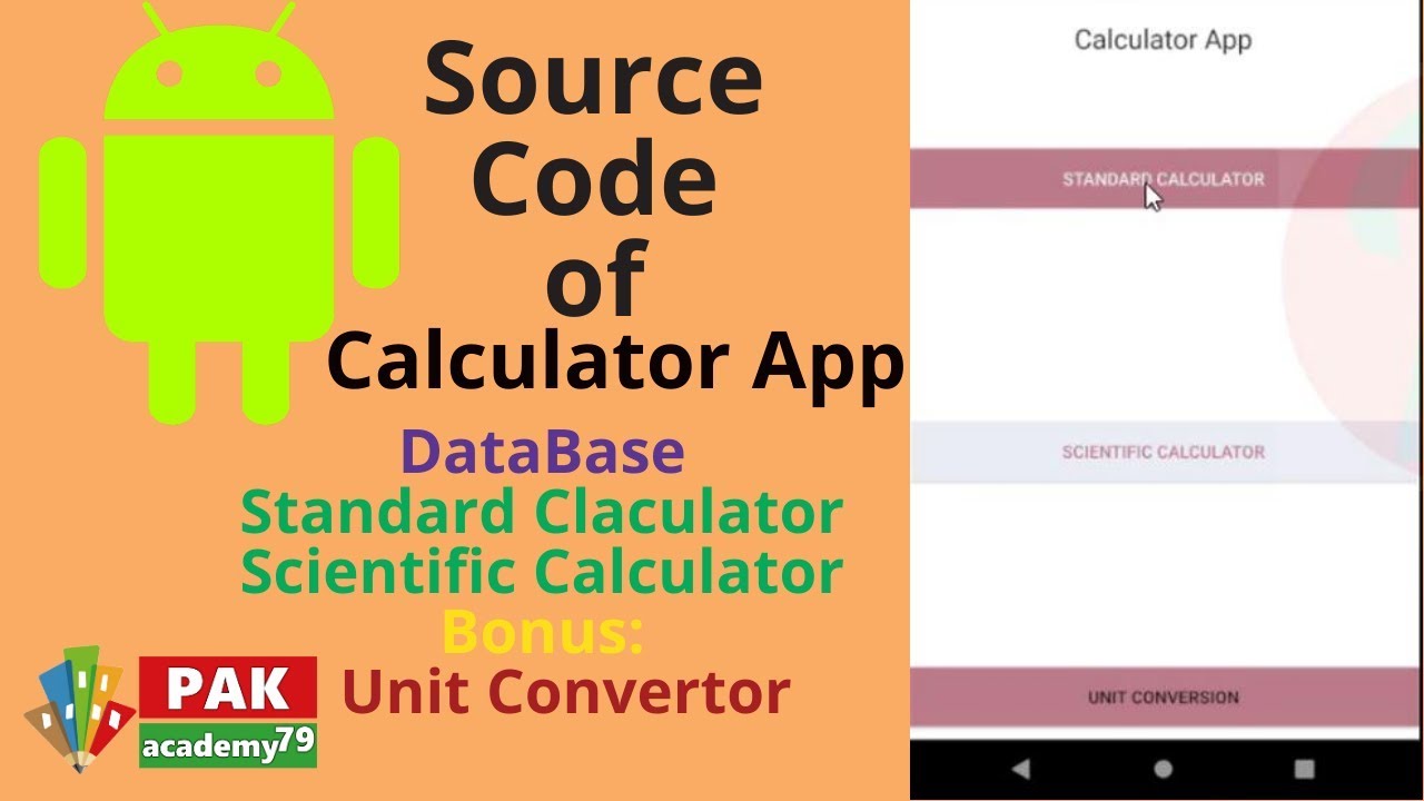 Android Studio Tutorial: Calculator  (Multi Purpose) with  source code