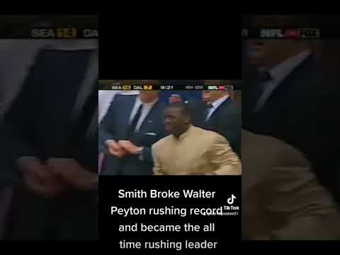 Smith breaking Walter Payton record #nfl #nflfootball #football #sports #cowboys #emmittsmith