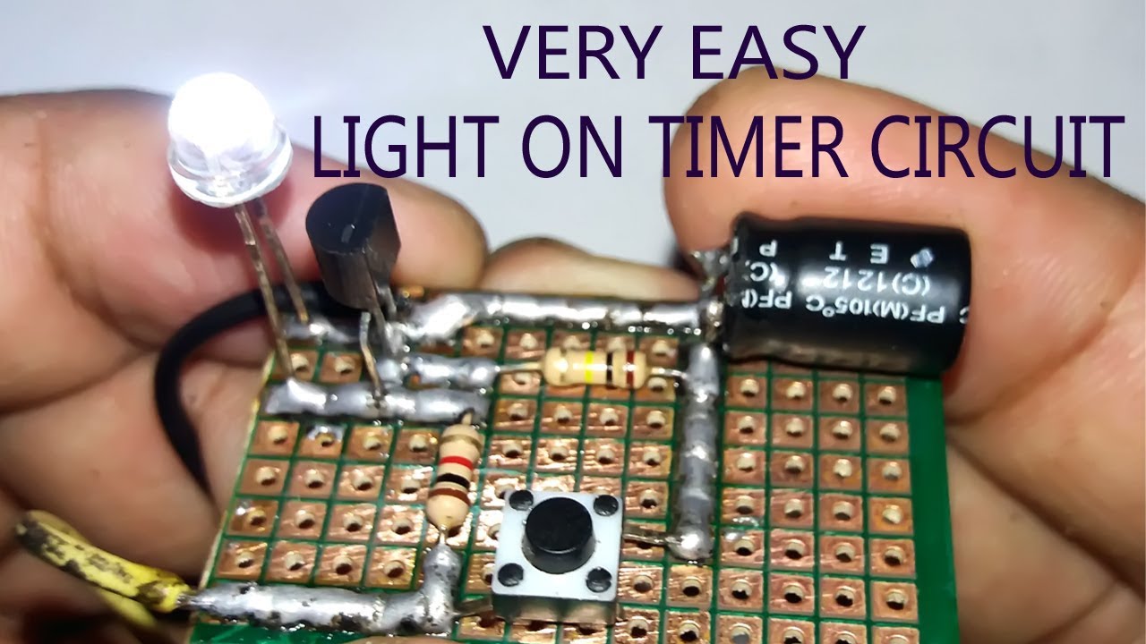 Make Light on timer circuit । Transistor Delay timer Circuit BC547