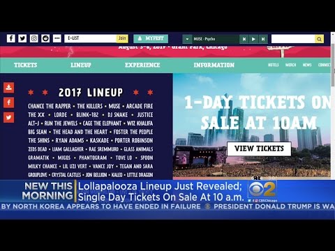 Lollapalooza Announces 2017 Daily Lineup