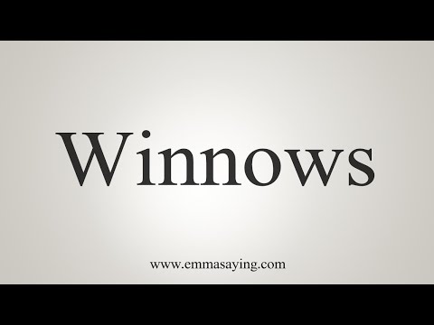 How To Say Winnows