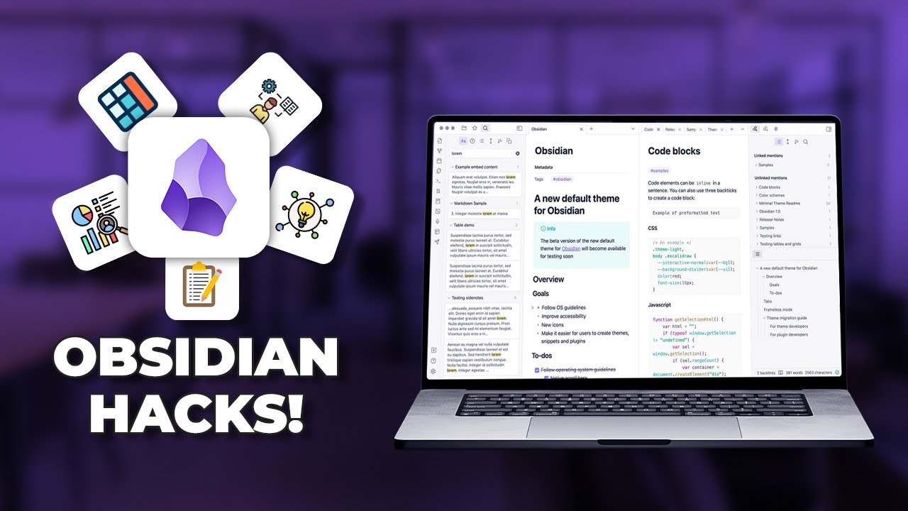 7 Best Obsidian Tips & Tricks In 2025  Note taking, Mind mapping, Research, and More!