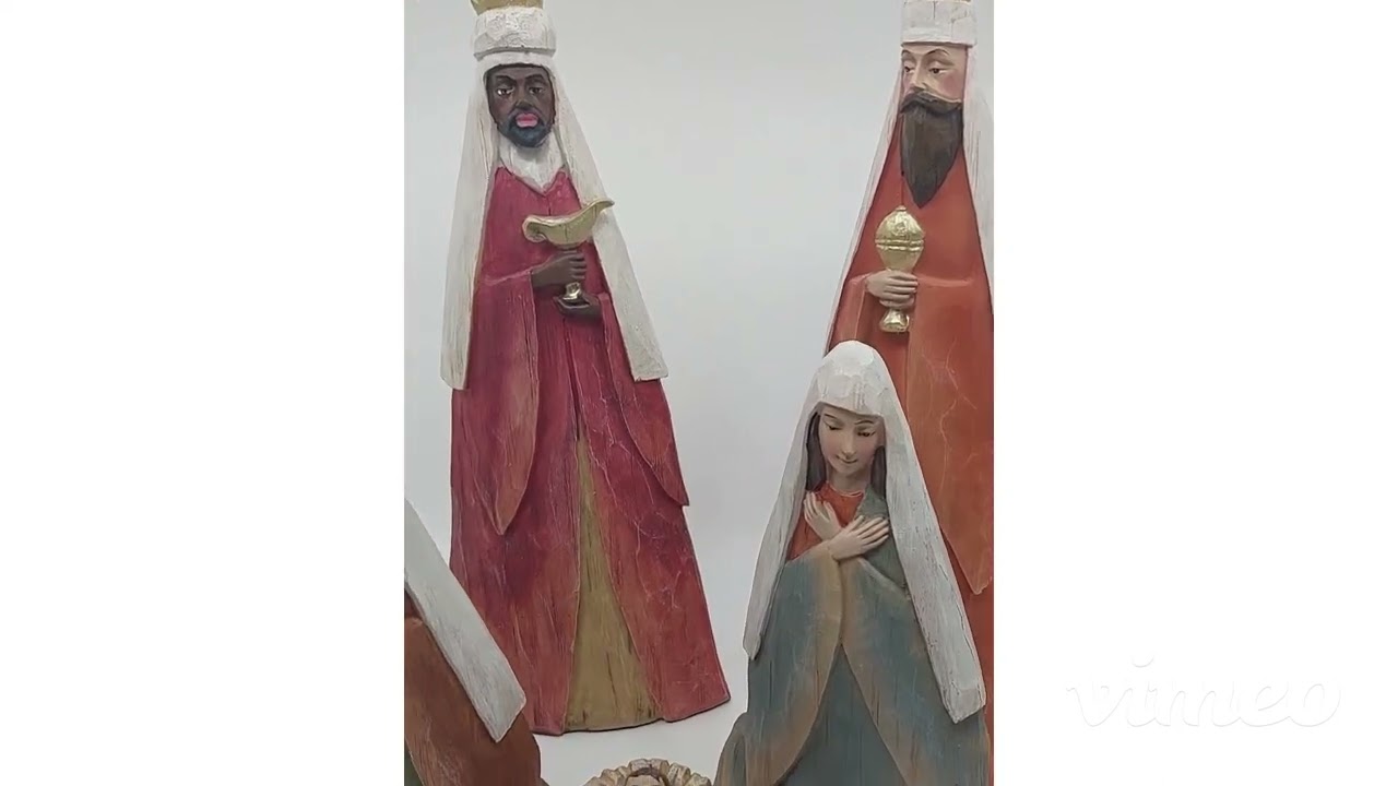 Multi-Coloured Nativity Set - 6 pce