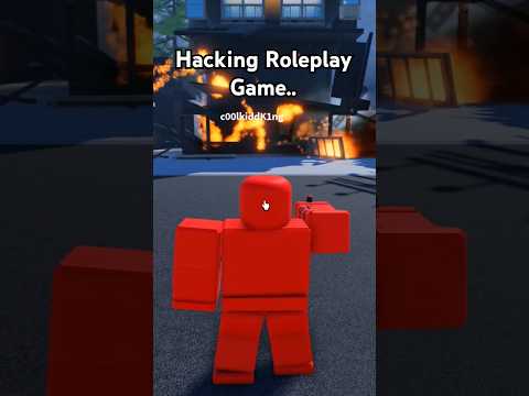 HACKING a Roleplay game.. #roblox #robloxedit #funny #troll #hacker #c00lkidd #shorts