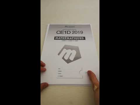 CE1D 2019 - MATHEMATIQUES 17 JUIN 2019. COMPLET! IL A FUITÉ!
