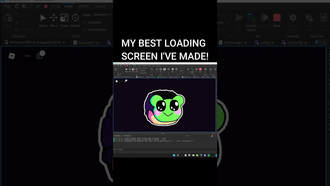 MY BEST LOADING SCREEN MADE!  #plehlowla #roblox #robloxstudio