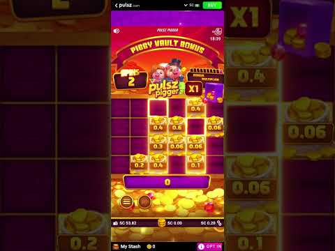 13X Win PULSZ Casino Pulsz Pigger $0.20 Bet Sweeps Coins Slots BONUS