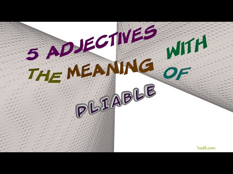 pliable - 6 adjectives meaning pliable (sentence examples)