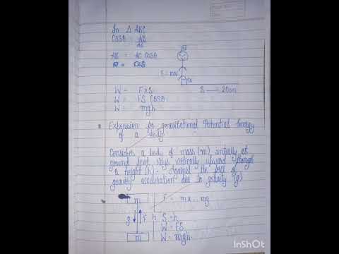 Work Energy and power of class 9 Best Notes