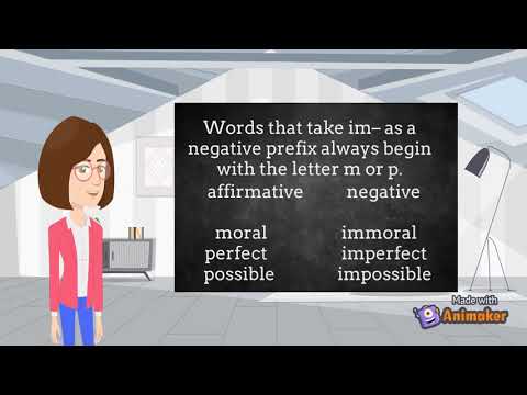 Negative Prefixes a–, dis–, il–, im–, in-, ir–, non–, un–.