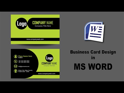 How to Make Business Cards in Word | Business Card in Word