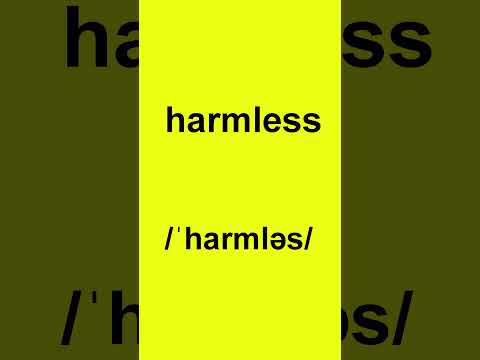 How to pronounce "harmless" in American English #spokenenglish #howtopronounce #americanenglish