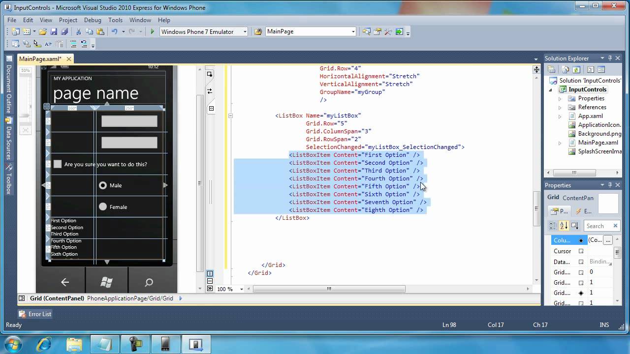 29. Silverlight Input Controls - Day 2 - Part 12