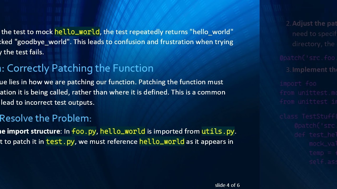 Mastering Mocking in Python: How to Patch Function Return Values Efficiently