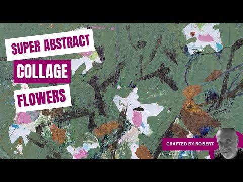 Easy mixed media and collage floral painting project
