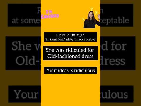 #shorts| Difference between Ridicule Ridiculous and Disgusting| Most Confusing |Don't miss it π₯π₯π₯