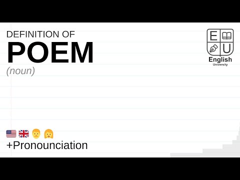 POEM meaning, definition & pronunciation | What is POEM? | How to say POEM
