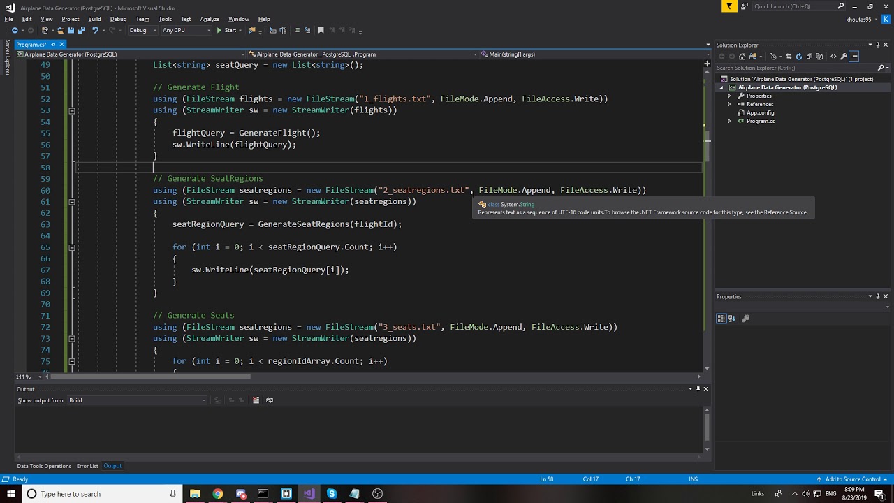Dev Update - Airport Reservation System Part 5: SQL Data Generator!