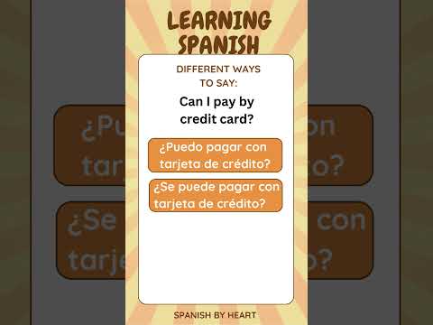 Say in Spanish: Can I pay by credit card?