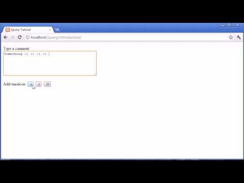 Learn jQuery Tutorial 194 Textarea emoticon text inserter - Mind Luster