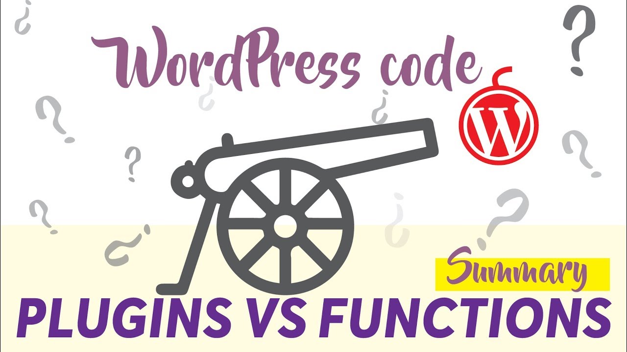 Where do I put my WordPress code? Functions php file or Plugins