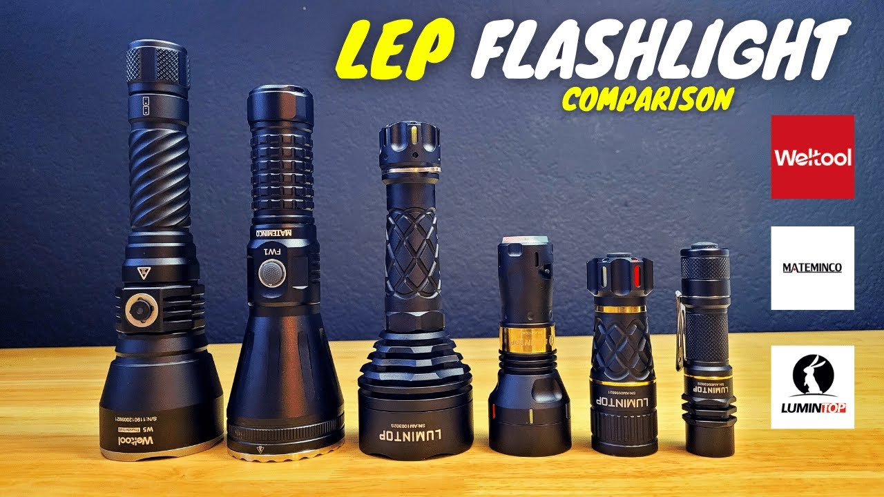 6 LEP Flashlights Compared 🔦 (Lumintop vs Mateminco vs Weltool)
