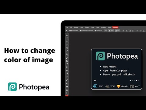 Photopea: How To Change Color Of Image Tutorial 2024