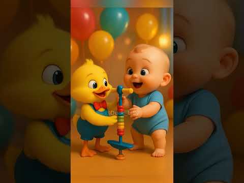 Cute Duckling Gifts a Pogo Stick to His Best Friend