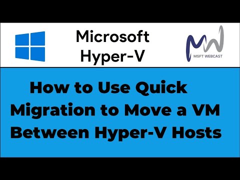 49. How to Use Quick Migration to Move a VM Between Hyper-V Hosts | PART-3