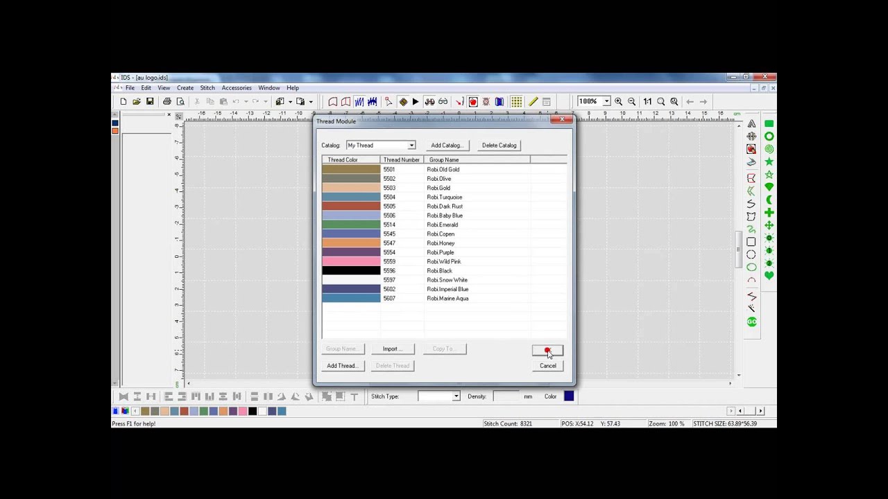 Custom Thread Chart in IDS