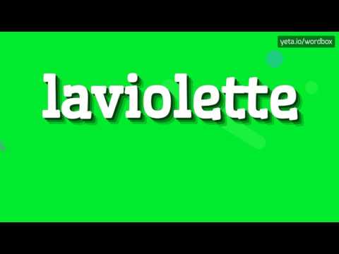 LAVIOLETTE - HOW TO PRONOUNCE LAVIOLETTE?