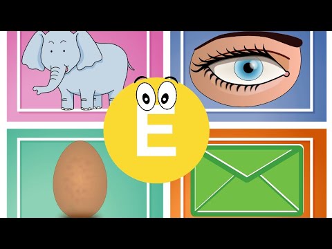Words that start with E| Alphabet E with examples for Toddlers| E for words| Kids Learning