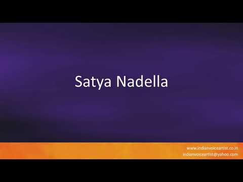 Correct Indian Pronunciation of the word(s) "Satya Nadella".