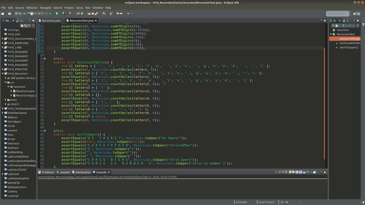 Assignment:Recursion