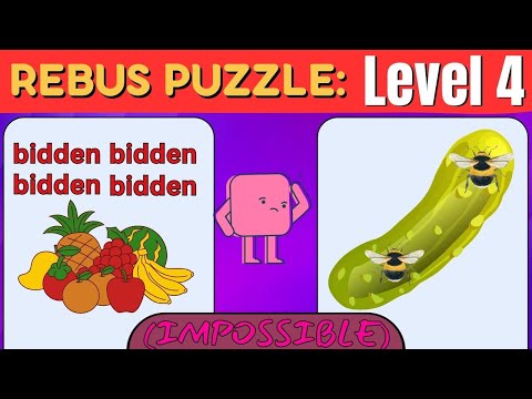 20 Rebus Puzzles - Level 4 (IMPOSSIBLE) ¦ YOU WILL FAIL! ¦ Ding Bats/Quiz/Questions/Riddle/IQ