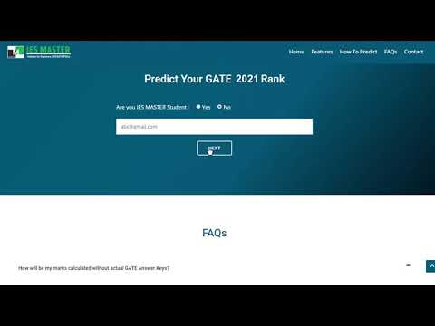 IES MASTER GATE Rank predictor