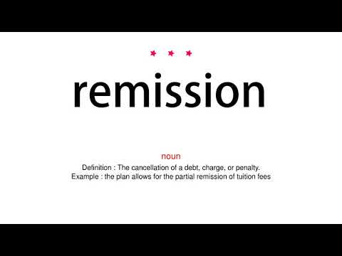 How to pronounce remission - Vocab Today