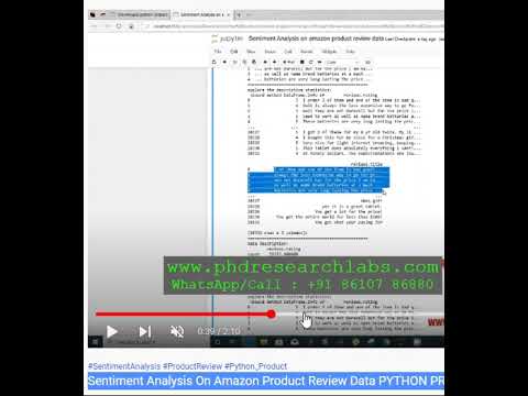 Sentiment Analysis On Amazon Product Review Data PYTHON PROJECT