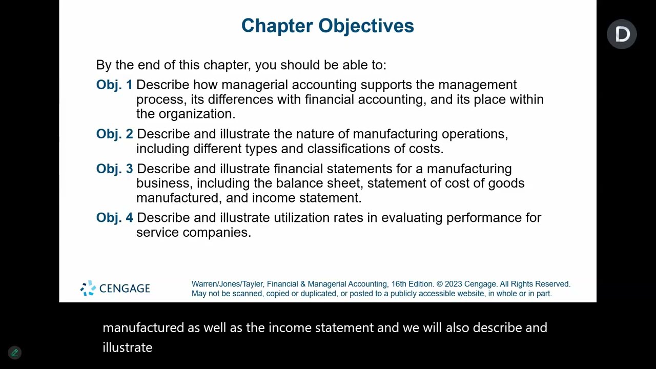 Chapter 15 – Introduction to Managerial Accounting | Financial & Managerial Accounting (Warren 16e)