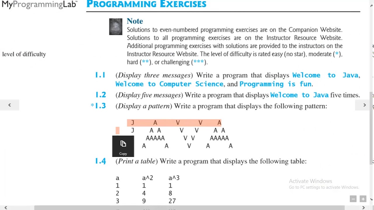 Introduction To Java Programming   Exercise 1 3a