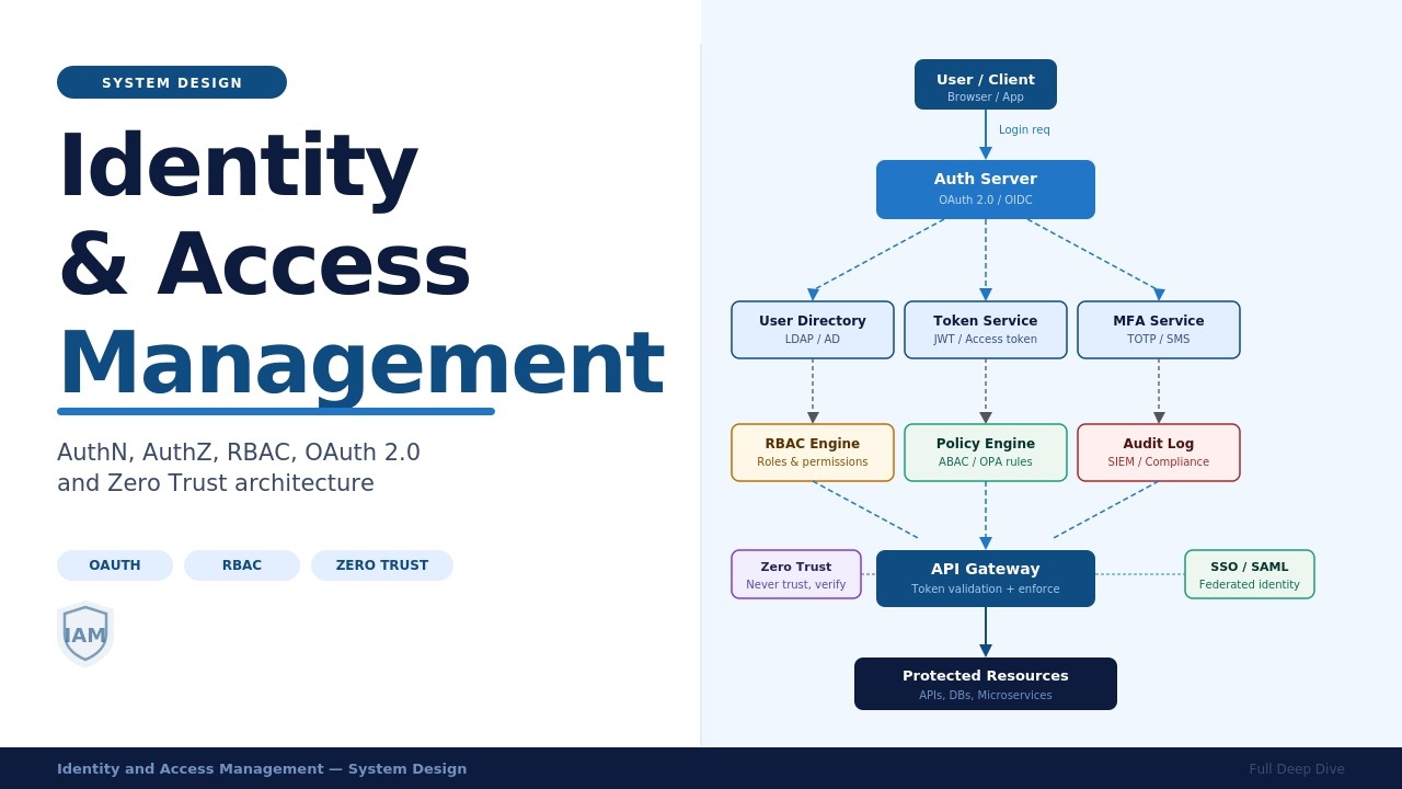 Identity and Access Management System Design–Explained with Real World Failures & Enterprise Pattern