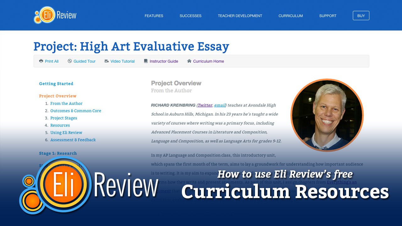Eli Review Curriculum Resources Introduction