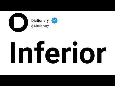 Inferior Meaning In English