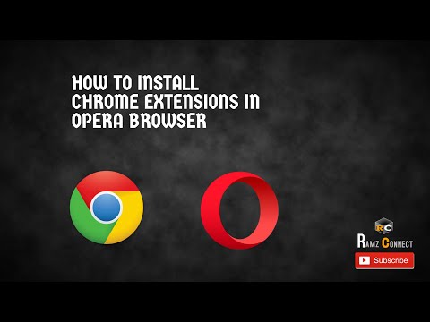 How to install chrome extensions in Opera browser