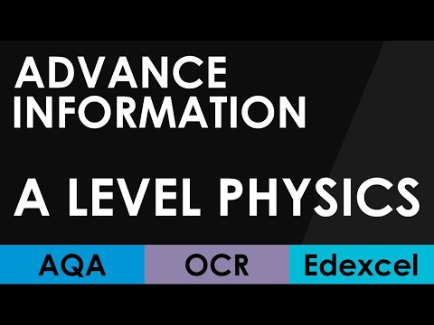 Advance Information for A Level Physics - AQA,OCR, Edexcel