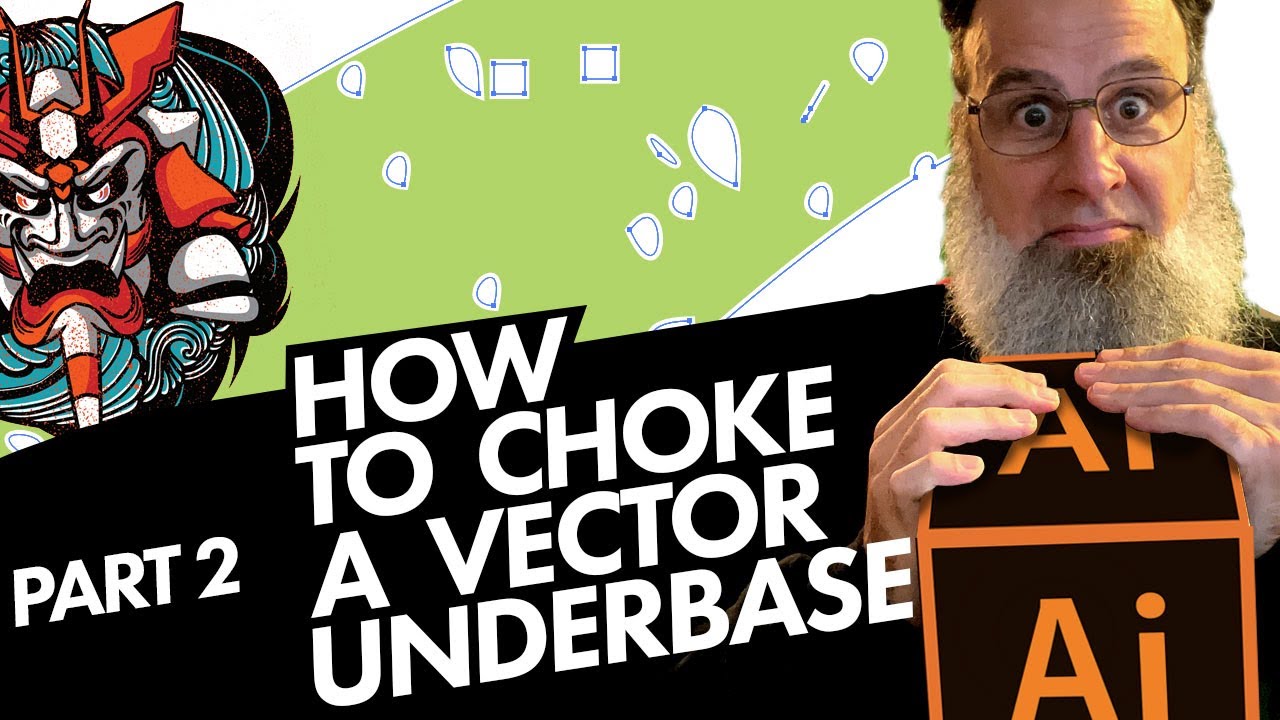 How to choke a vector underbase in Illustrator - Color separation tutorial